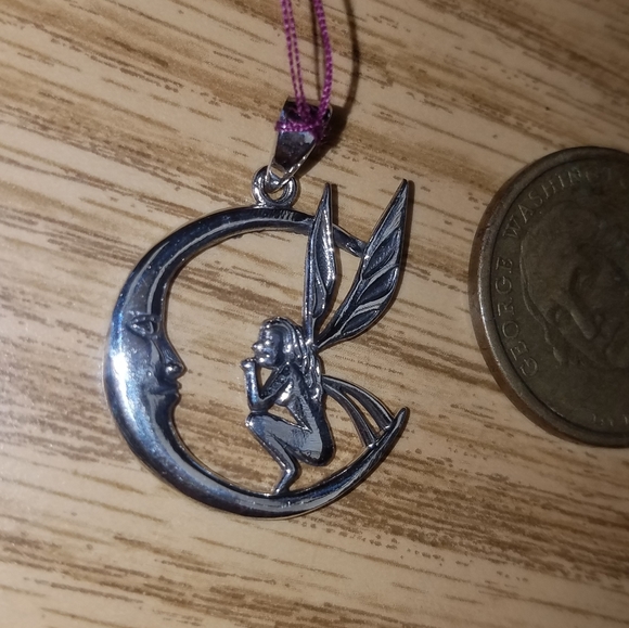 925 Sterling Silver | Jewelry | Copy Fairy Pendant Crescent Moon | Poshmark